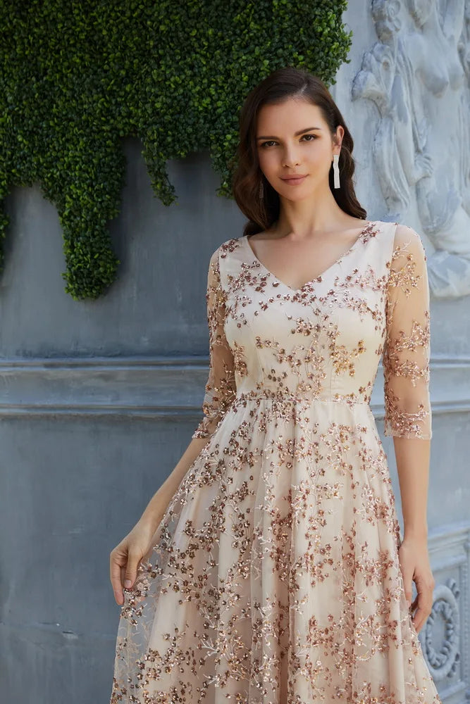 Formal Beads Guest Evening Dresses Groom Sleeveless A-Line Custom Mad ...