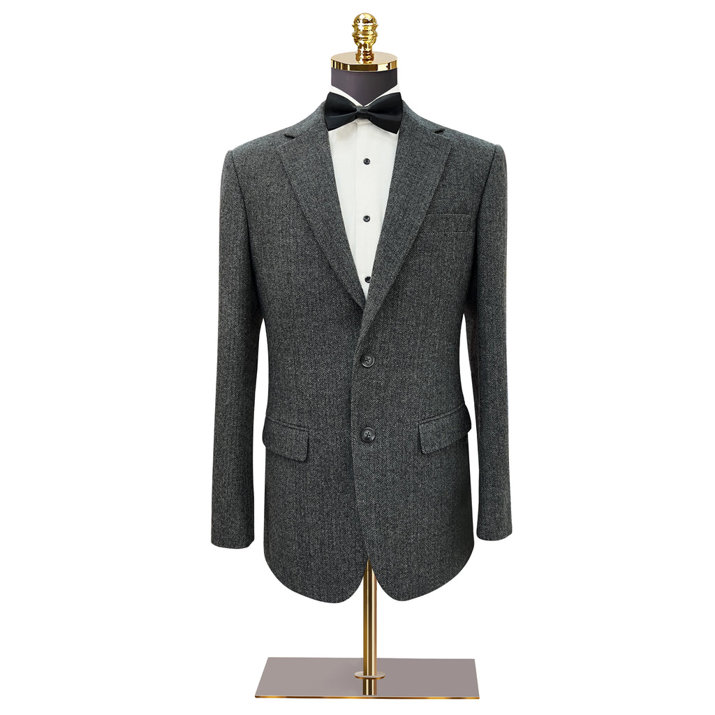 Men's business slim fit formal suit with two buttons, British groom's ...